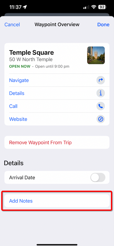 Adding Details to Waypoints – Roadtrippers Support