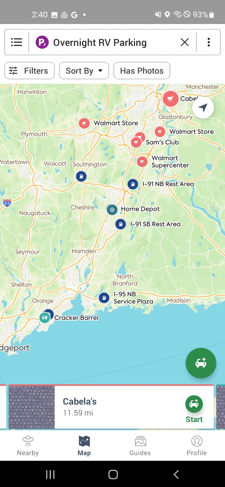 Overnight RV Parking – Roadtrippers Support