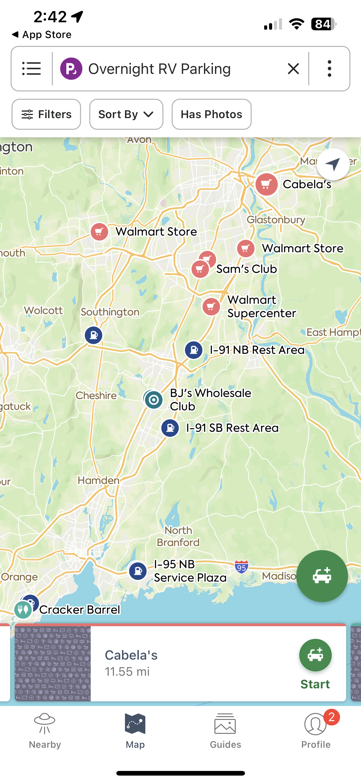 Overnight RV Parking – Roadtrippers Support