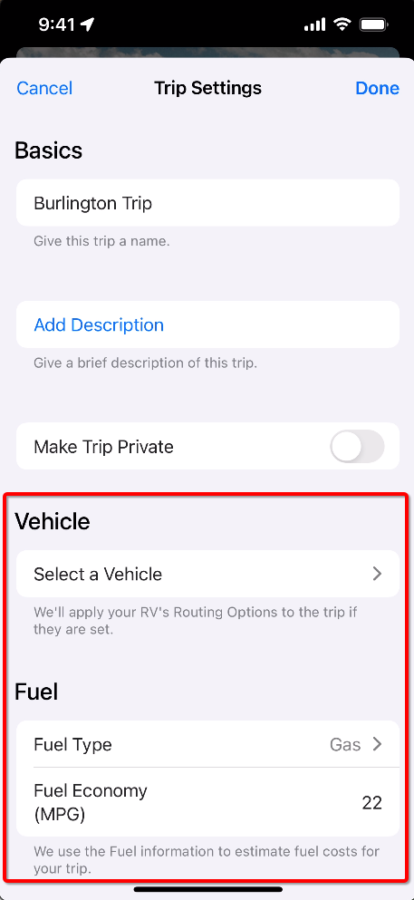 Can I edit the MPG for my vehicle? – Roadtrippers Support