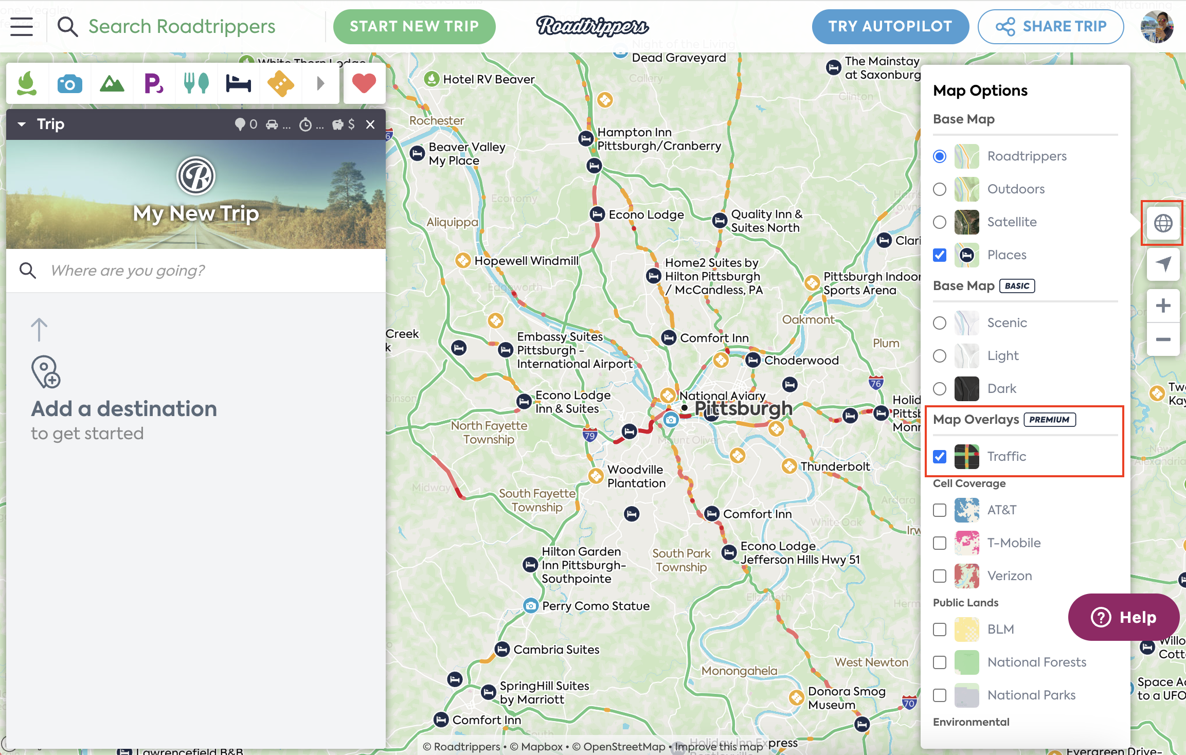 Live Traffic – Roadtrippers Support