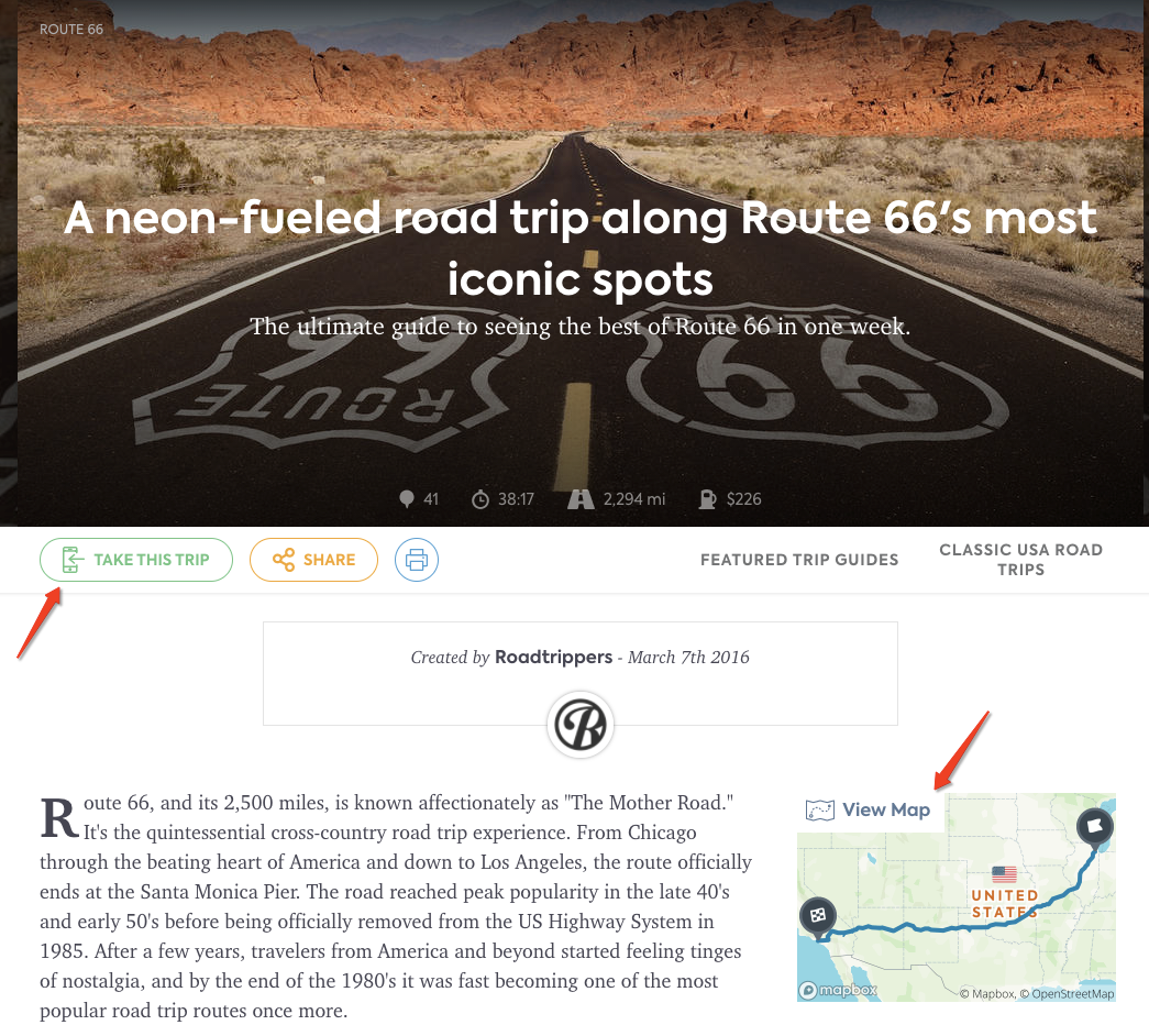 Trip Guides – Roadtrippers Support