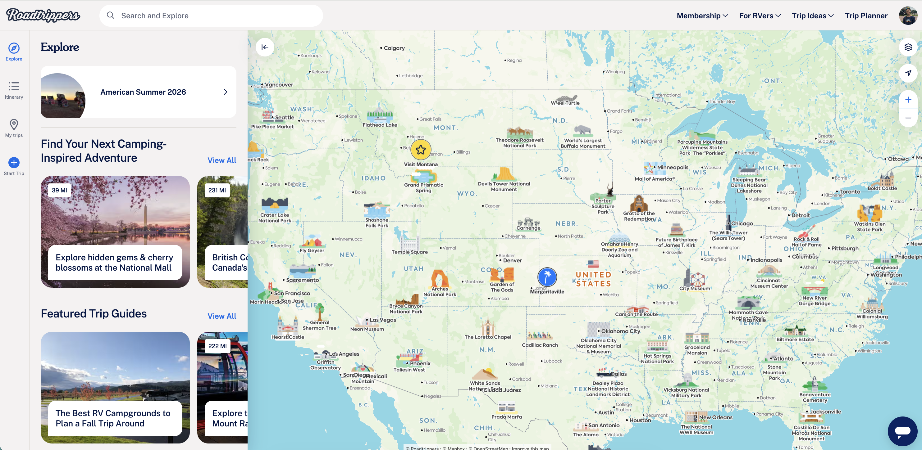 Find campgrounds, RV parks, dispersed camping on Roadtrippers ...